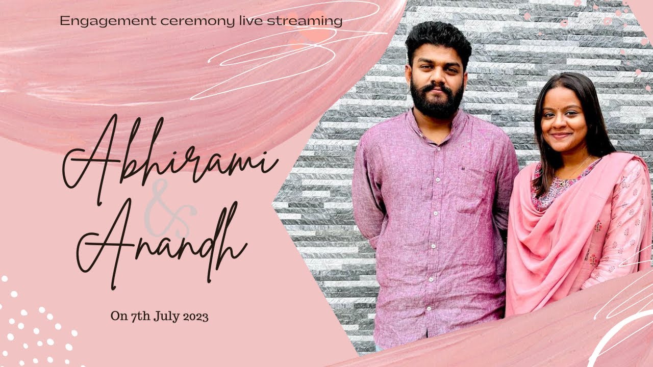 Abhirami with Anandh | Engagement Ceremony Live Streaming - YouTube