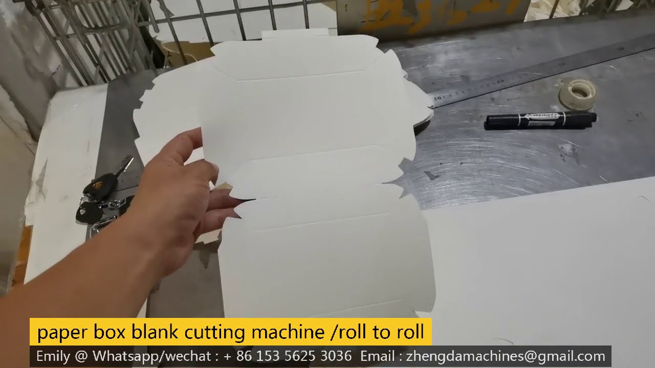 paper box blank cutting in China PE paper factory , roll to roll ...