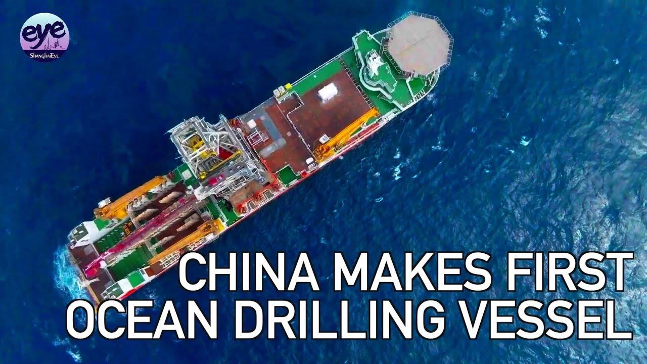 China's first deep-ocean drilling vessel enters service - YouTube