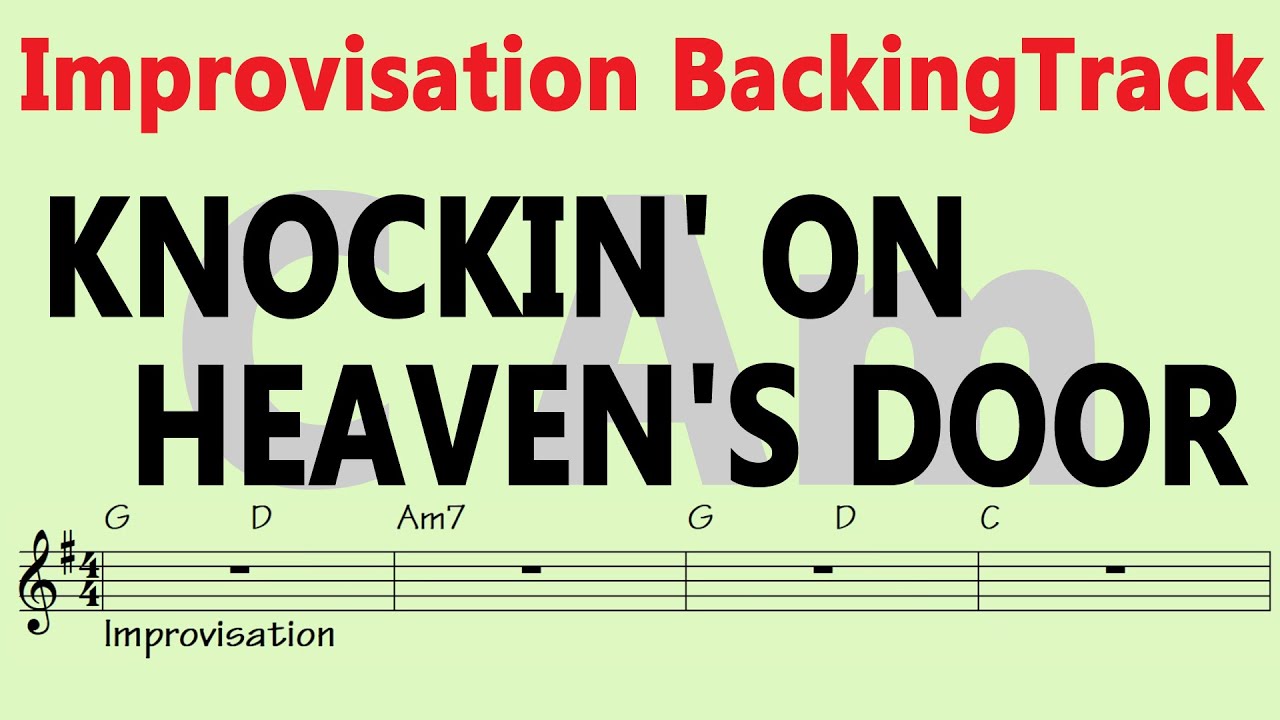 Bob Dylan - Knockin' On Heaven's Door [G_key] [Em_key] Improvisation Guitar Backing Track - YouTube