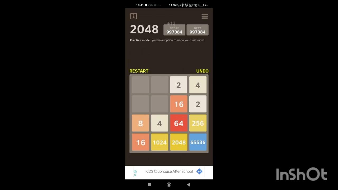 2048 RECORD - 1 MILLION POINTS & 65536 tile (12/04/2014) - YouTube