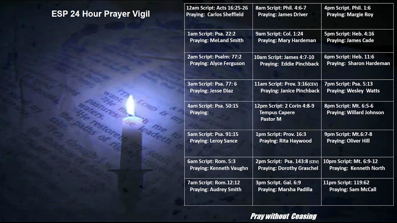 ESP 24hr Prayer Vigil - YouTube