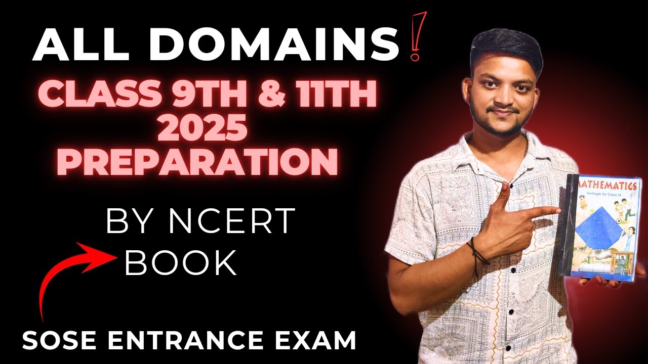 Prepration by NCERT Book 📚 | SoSE Entrance Exam | Class 9th & 11th ...