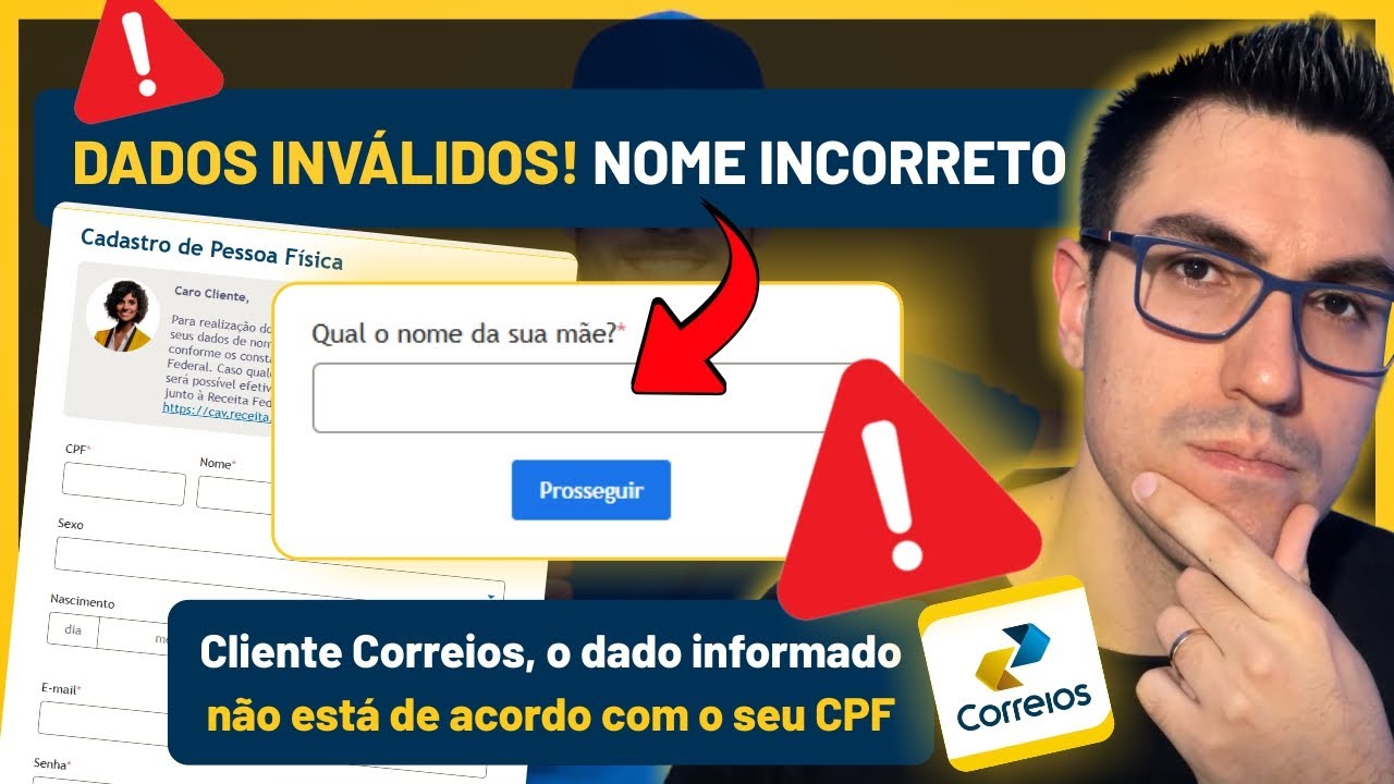 DADOS INVÁLIDOS! CADASTRO CORREIOS | COMO ENCONTRAR DADOS CADASTRAIS DO SEU CPF NA RECEITA ...