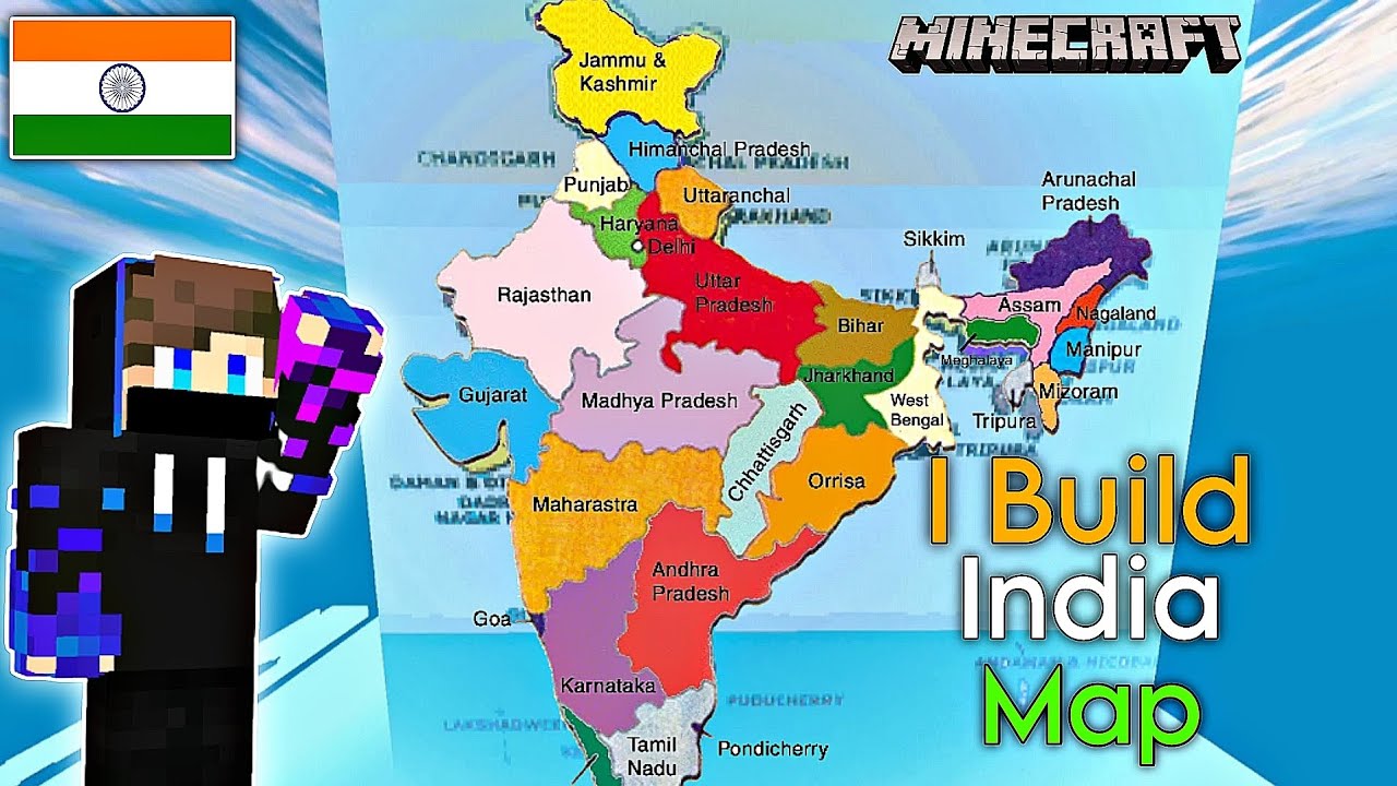 I Build India Map In Minecraft || India Map - YouTube
