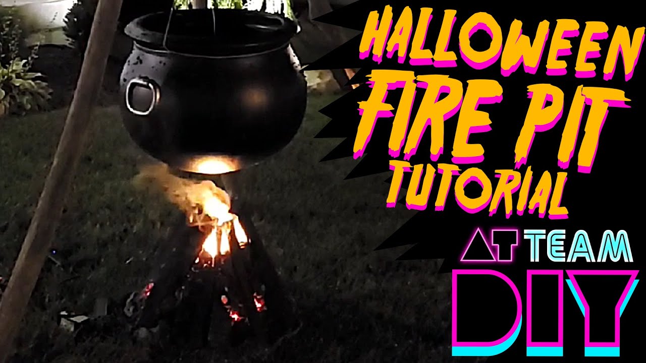 Realistic FAKE Fire Pit! Indoor/Outdoor Halloween DIY Tutorial - YouTube