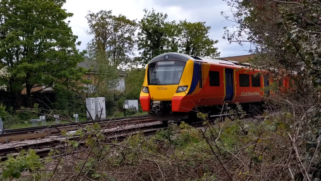 SWR Class 707 Departing Twickenham For London Waterloo (Seen From Park ...