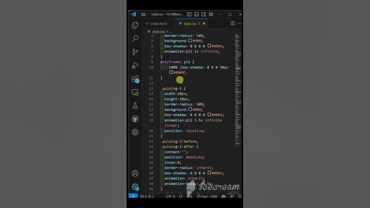 10 Pulse Effects In Css Css Animations Cssanimationcsstipssubscribetutorials