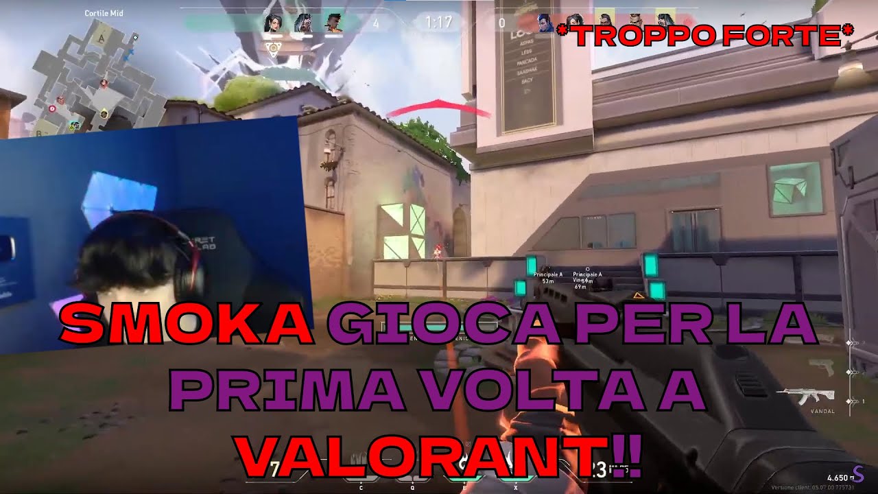 SMOKA GIOCA PER LA PRIMA VOLTA A VALORANT!! *GUARDATE QUANTO è FORTE!* @ElPupo28 @valorant - YouTube
