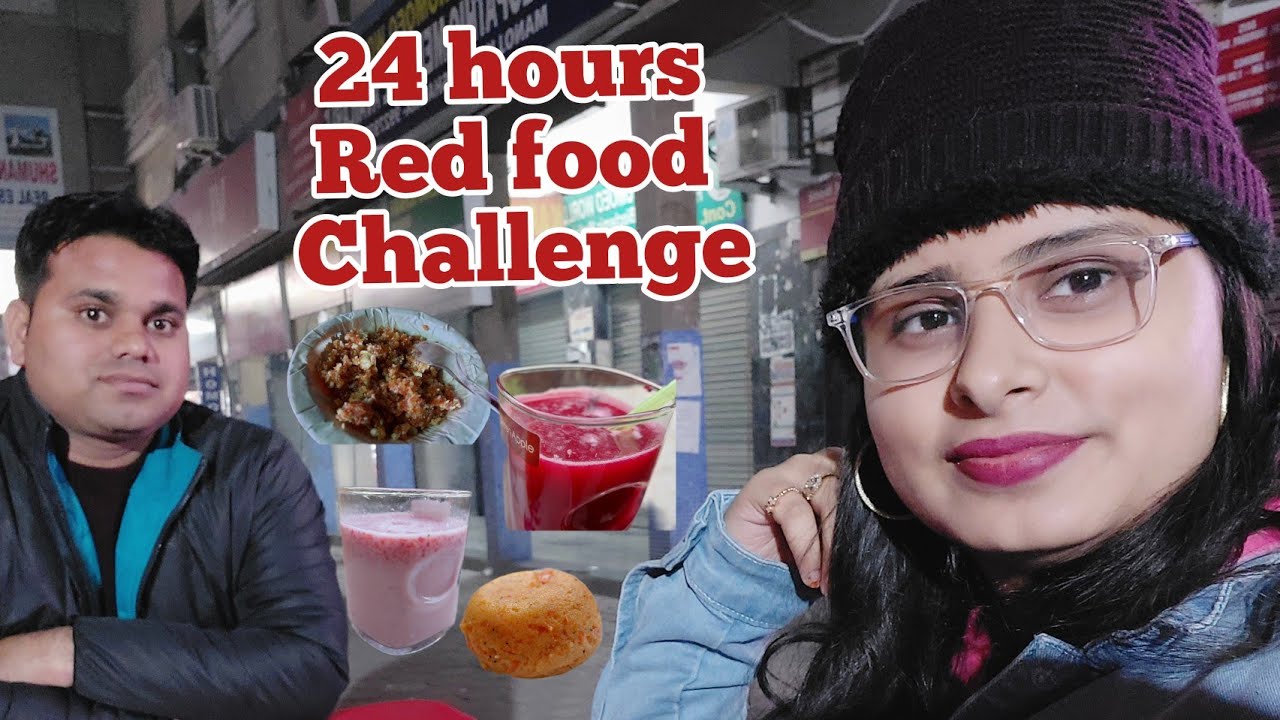 24 Hour Red Food Challenge *couplegoals | Healthy food challenge | Red ...