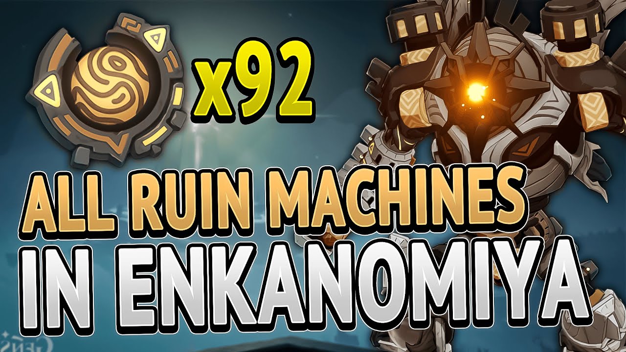 Ruin Machines All Locations in Enkanomiya FAST FARMING ROUTE | Genshin ...