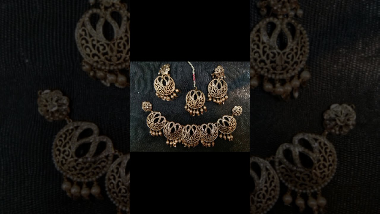traditional jewellery chokar set - YouTube