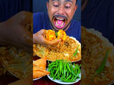 Very Spicy Egg,Green Chilli,Rice Eating #mukbang #asmr #shortvideo #shorts #viralshort #short #viral