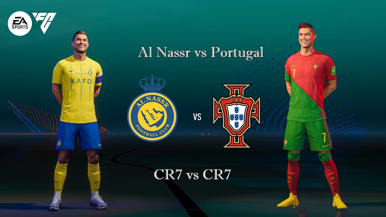 Al Nassr vs Portugal - Derby Match - Ft. CR7 vs CR7 - YouTube