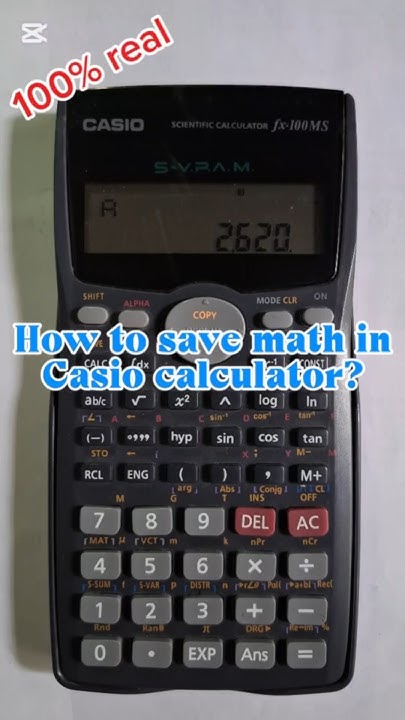 How to save math in Casio calculator? - YouTube