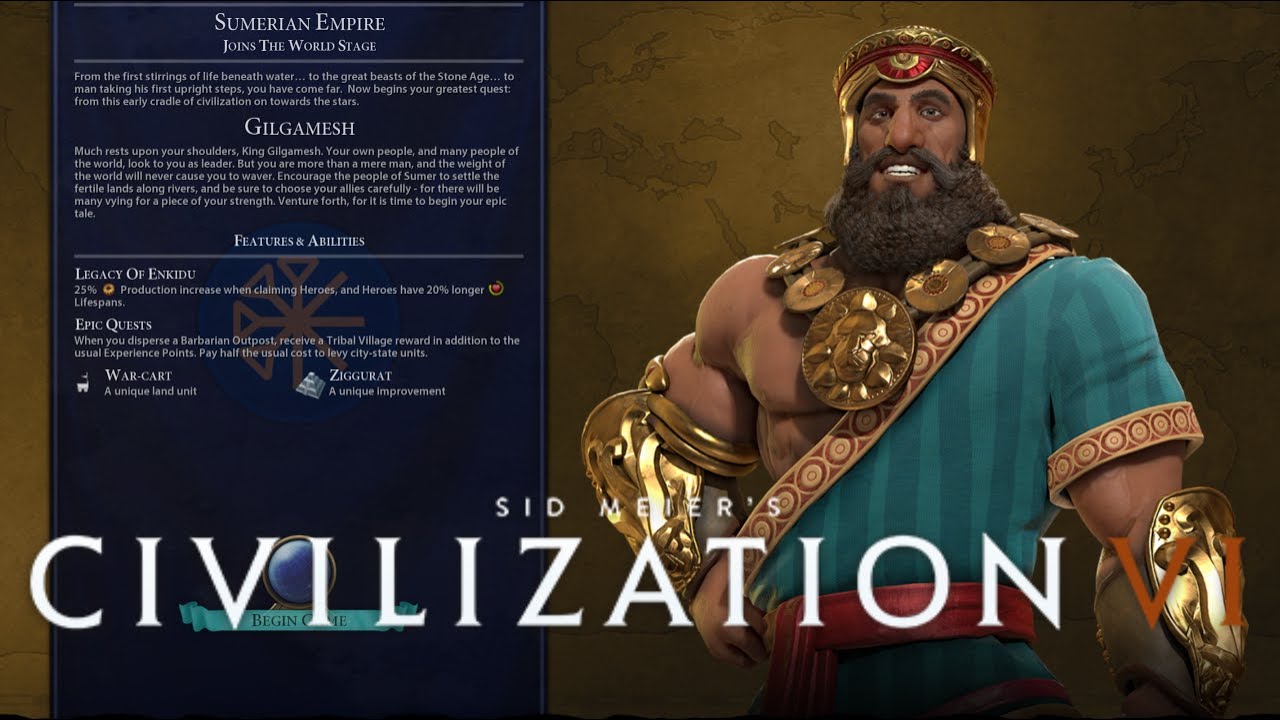 Civilization 6 - Gilgamesh - Part 1 - YouTube