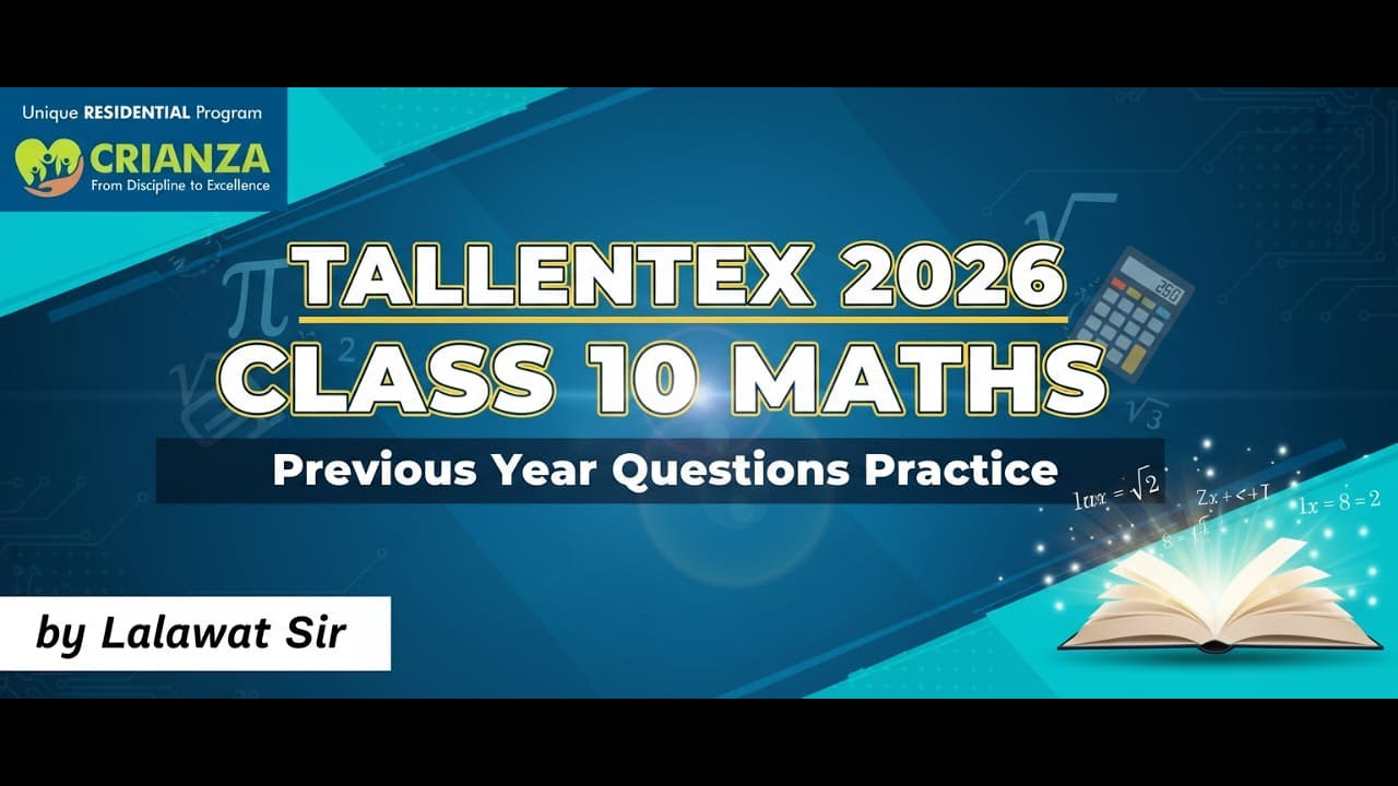 TALLENTEX 2026 | Class 10 Maths PYQs | Previous Year Questions Practice ...
