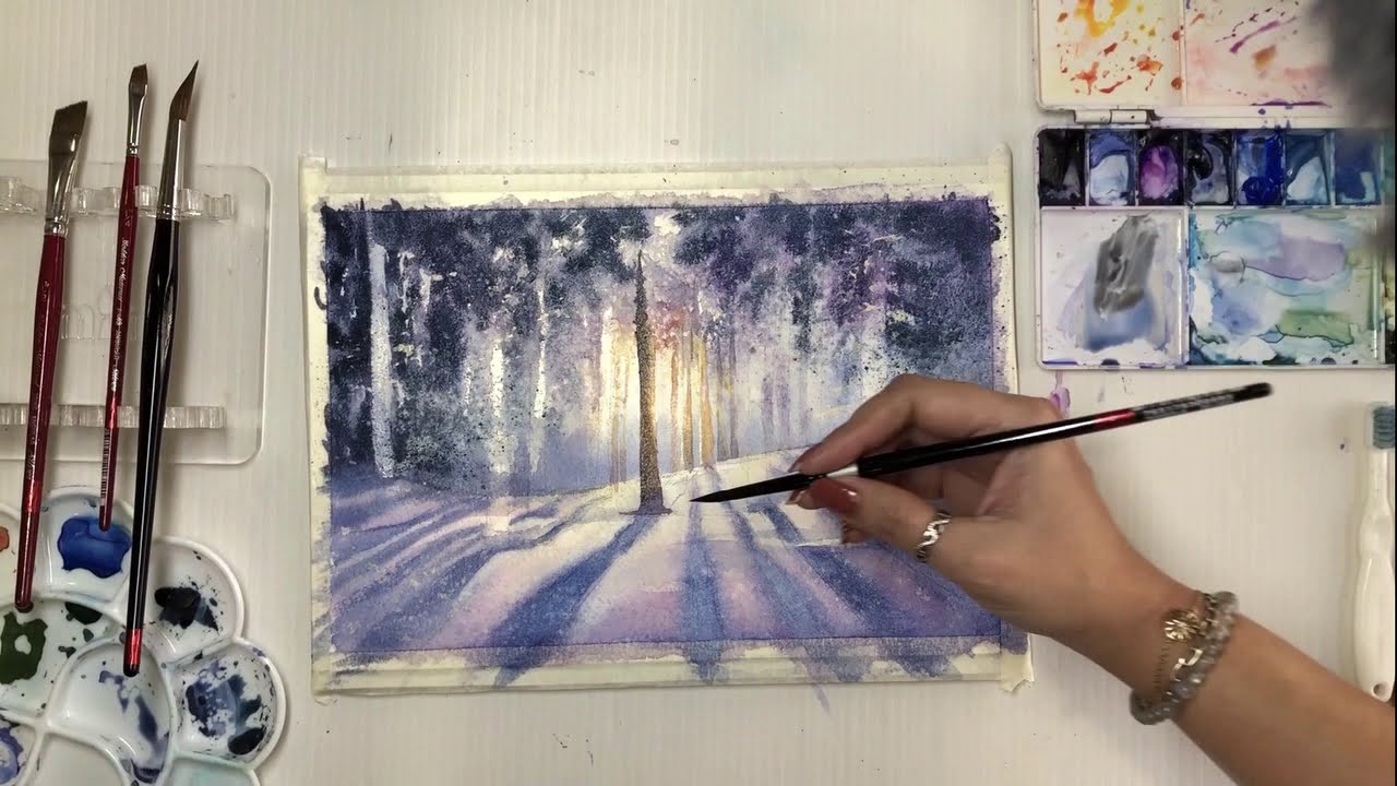 Watercolor demonstration of skills from Alison Pinto. For the Christmas ...