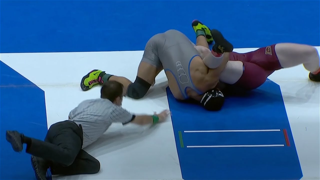 197lbs Kaden Russell (Duke) fall David Tuttle (Bloomsburg) - YouTube