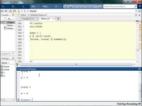 Manipulating Symbolic Expressions and Equations in MATLAB - YouTube