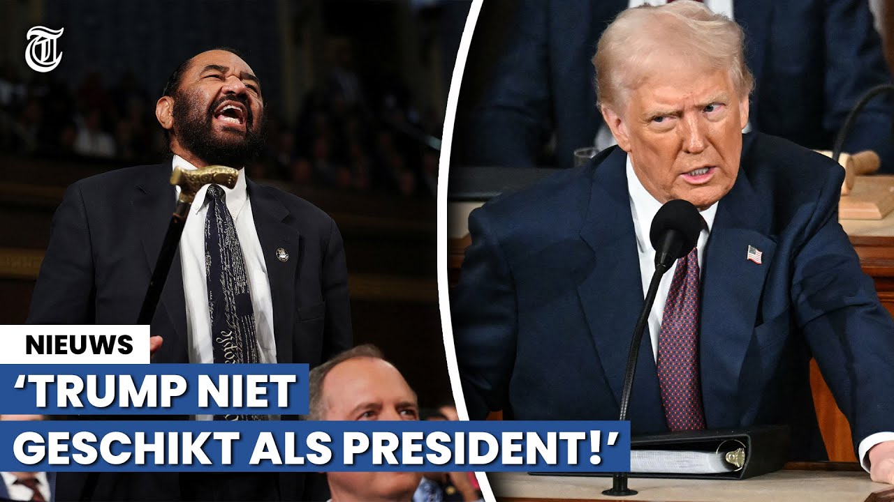 Parlementslid verwijderd tijdens toespraak Trump - YouTube