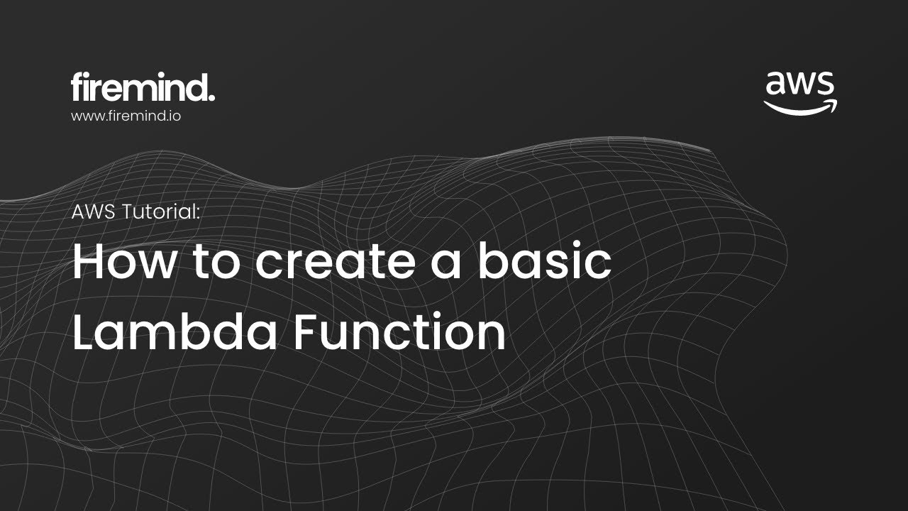 AWS: How to setup a basic Lambda Function - YouTube