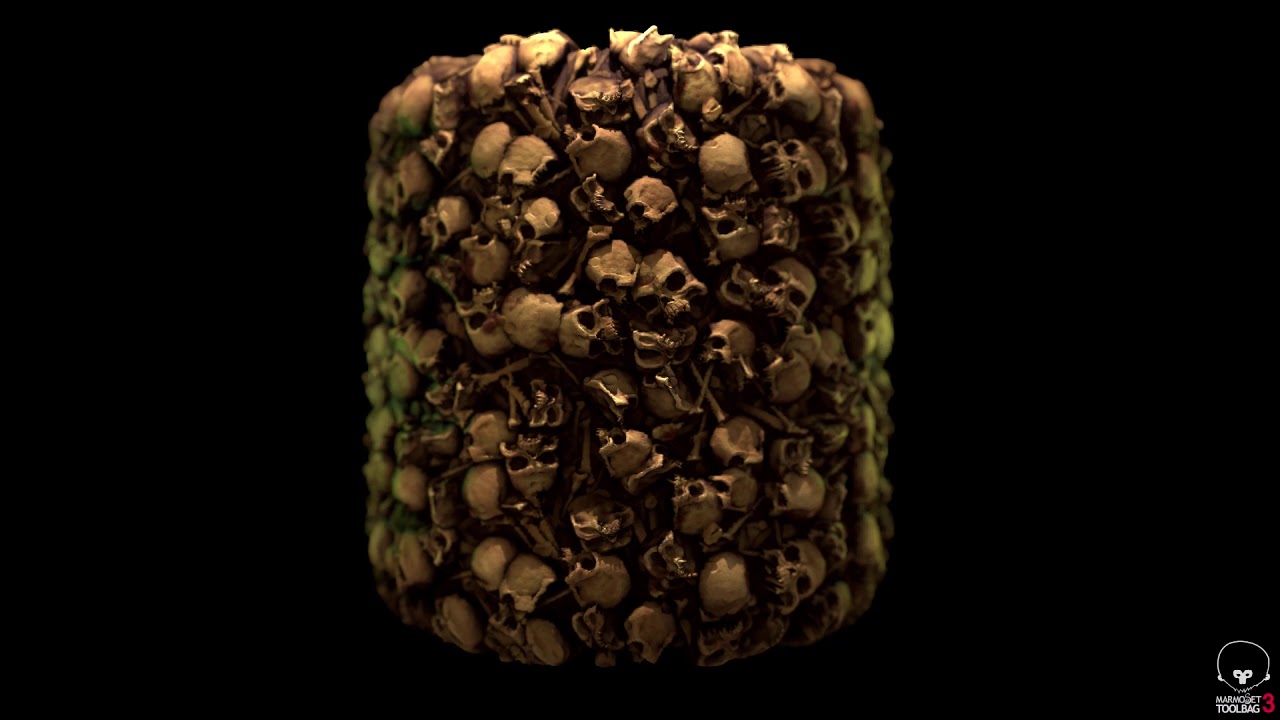 Pile of bone material Turntable - YouTube