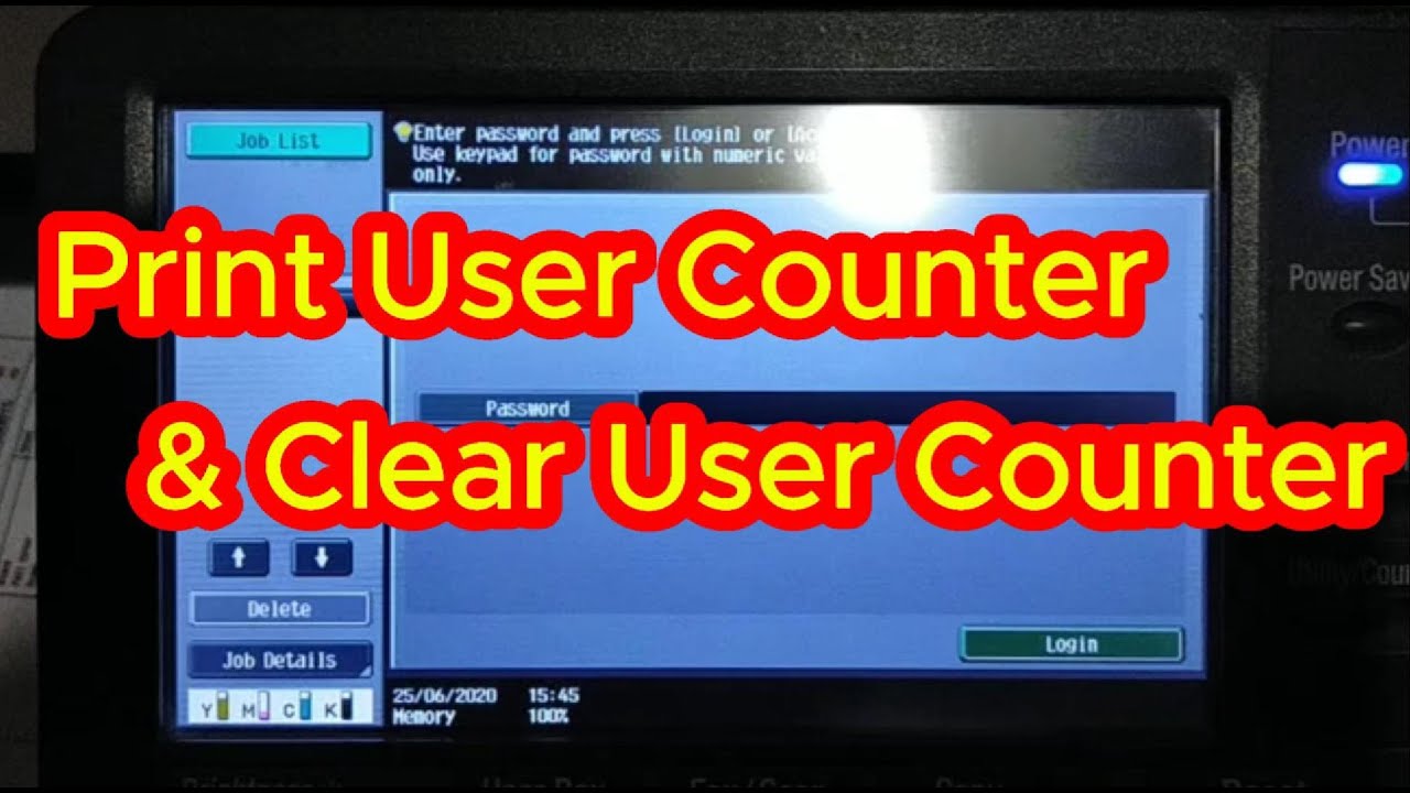 Konica Print and Clear user counter - YouTube