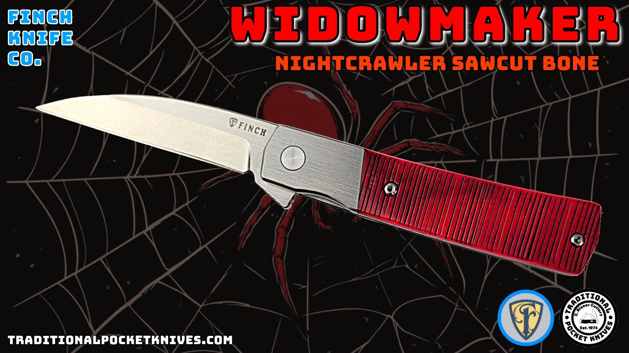 Finch Knife Co: Widowmaker - Nightcrawler Sawcut Bone - YouTube