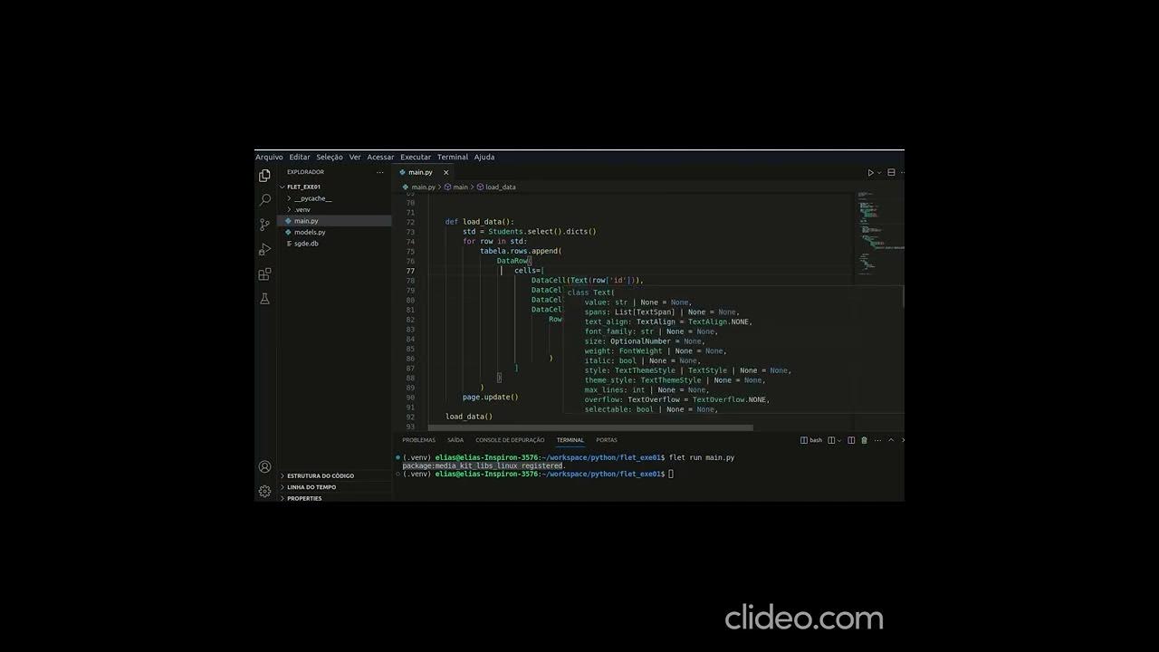 Flet com peewee orm - YouTube