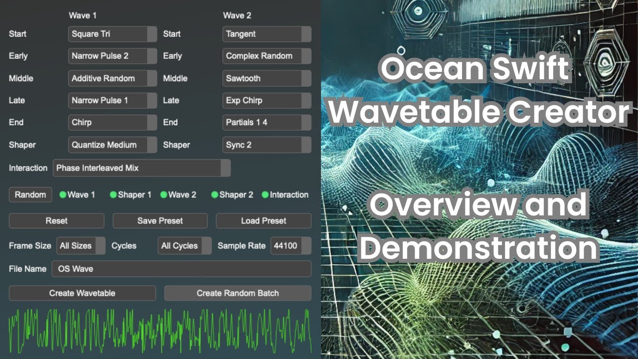 Ocean Swift - Wavetable Creator v1.0.10 | Overview and Demonstration - YouTube