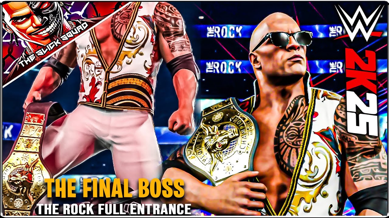 WWE 2K25: The Rock "Final Boss" Full Entrance - YouTube