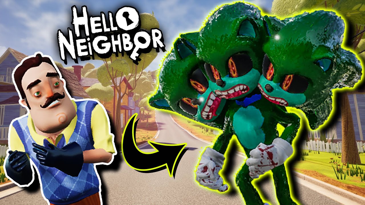 HELLO 3 HEADED ZOMBIE SONIC | Hello Neighbor Mod - YouTube