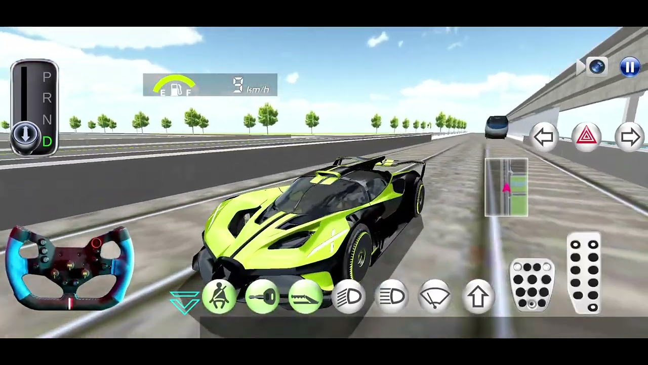 Bugatti Bolide Race with Bullet Train 🚅 ||auto repair shop funny driver ...