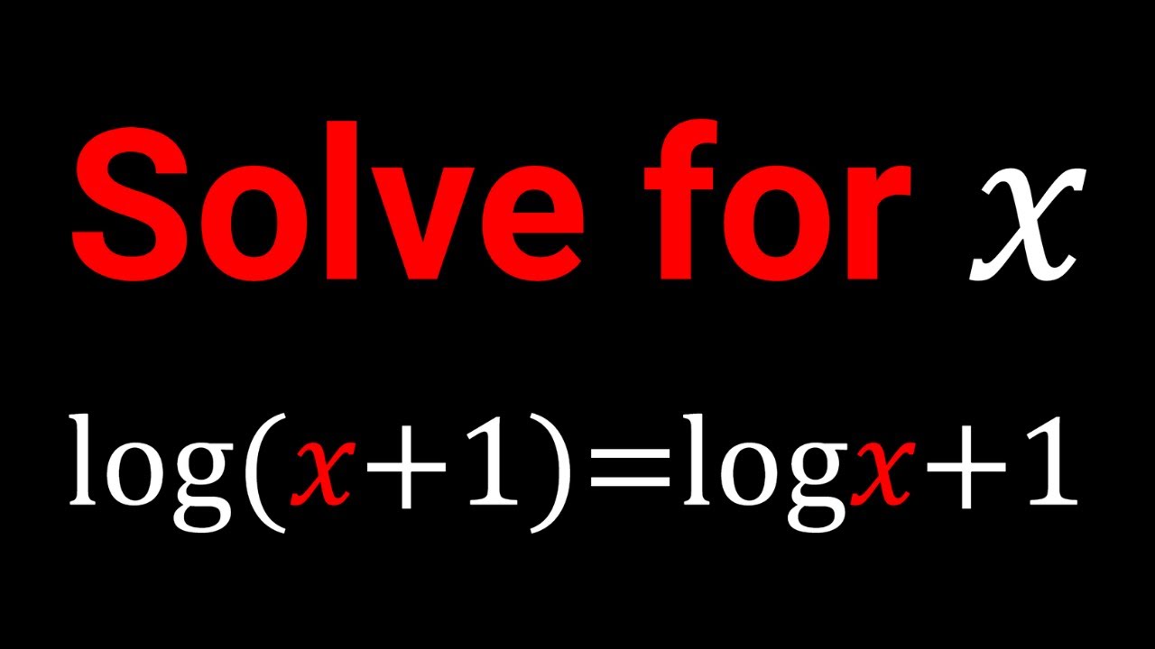 Let's Solve A Nice Exponential Equation - YouTube
