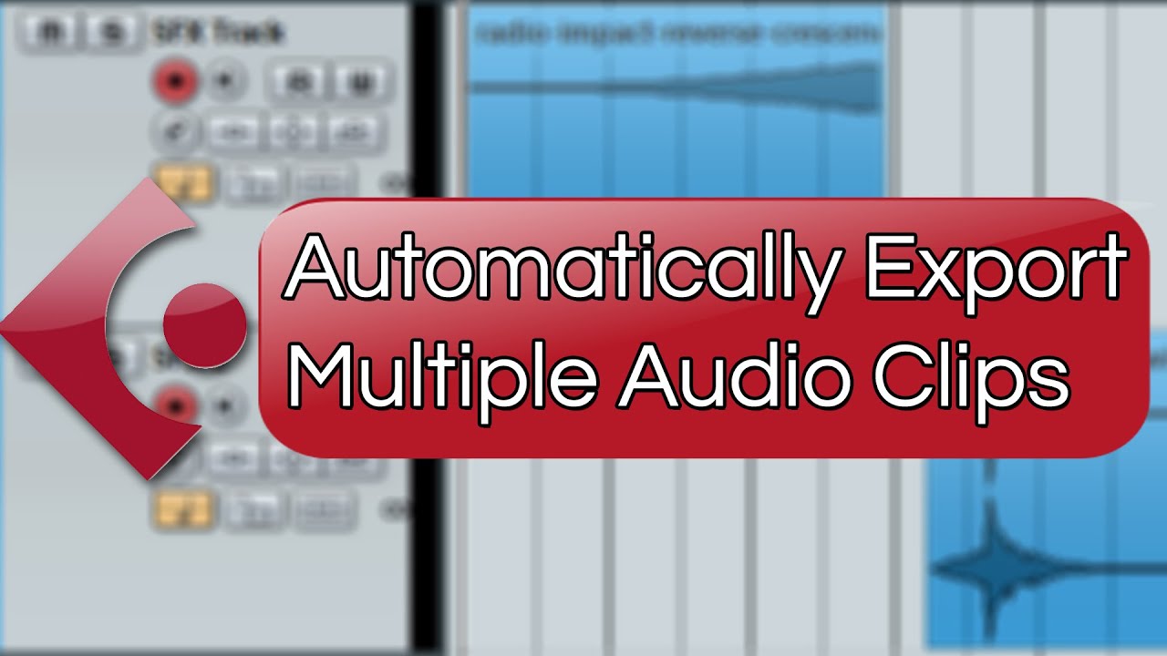 Bounce Multiple Audio Events Macro - Cubase - YouTube