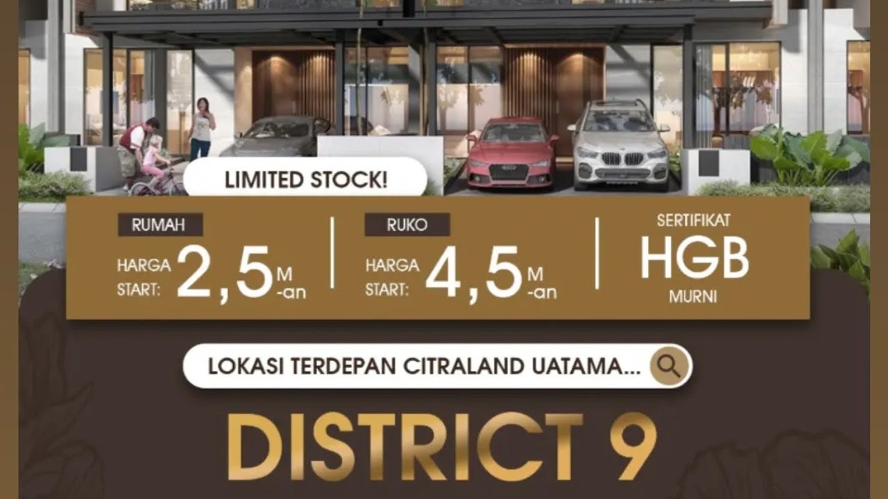 Cluster Baru Terdepan Citraland Surabaya - District Nine - YouTube