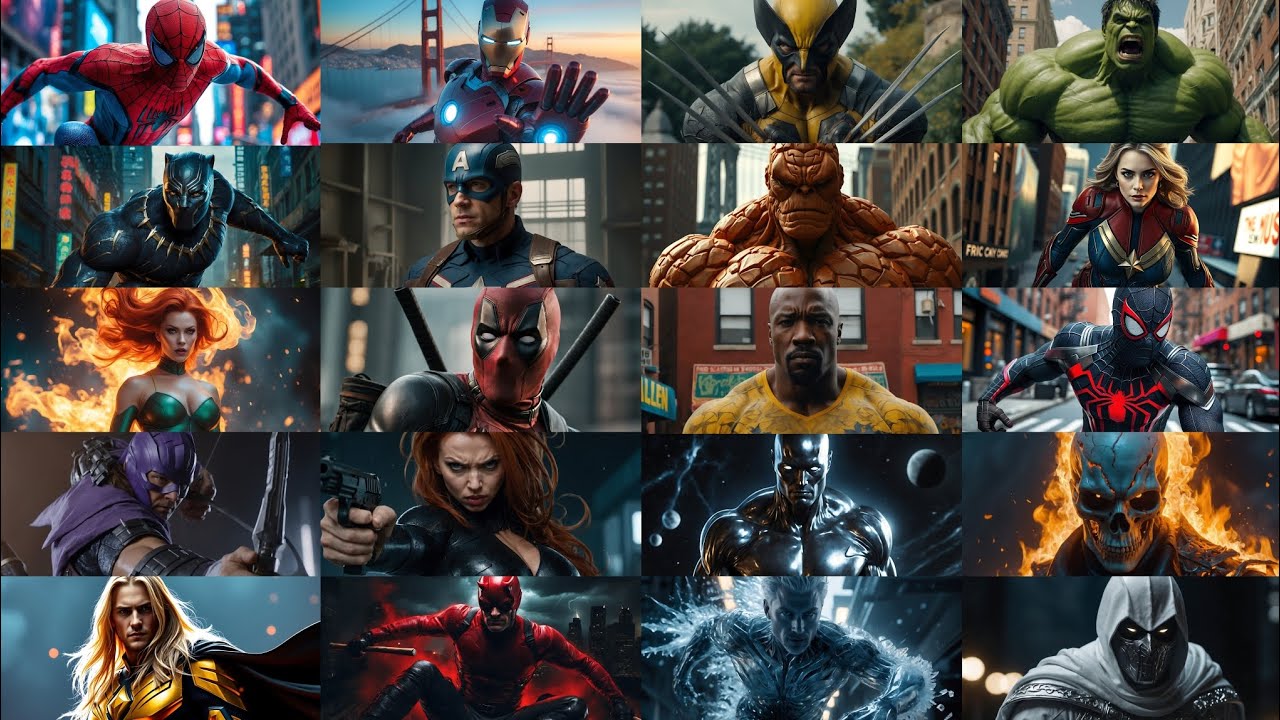 100+ Marvel Heroes AI Art Showcase - YouTube