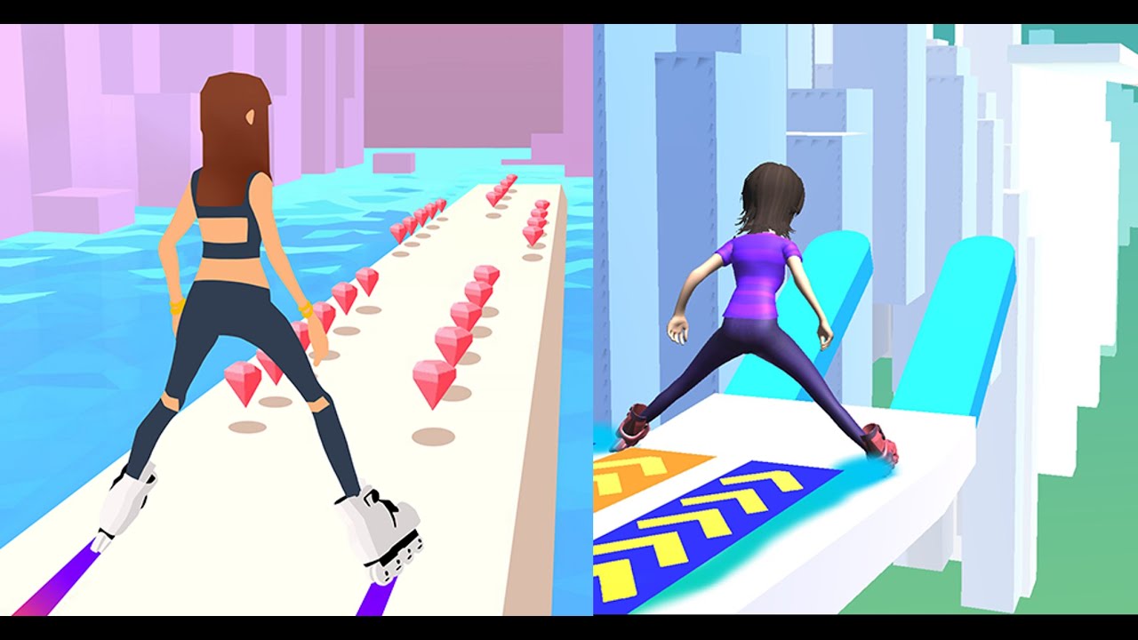 Sky Roller Rainbow Skating - YouTube