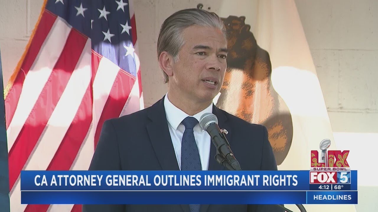 California Attorney General Rob Bonta outlines immigrant rights - YouTube