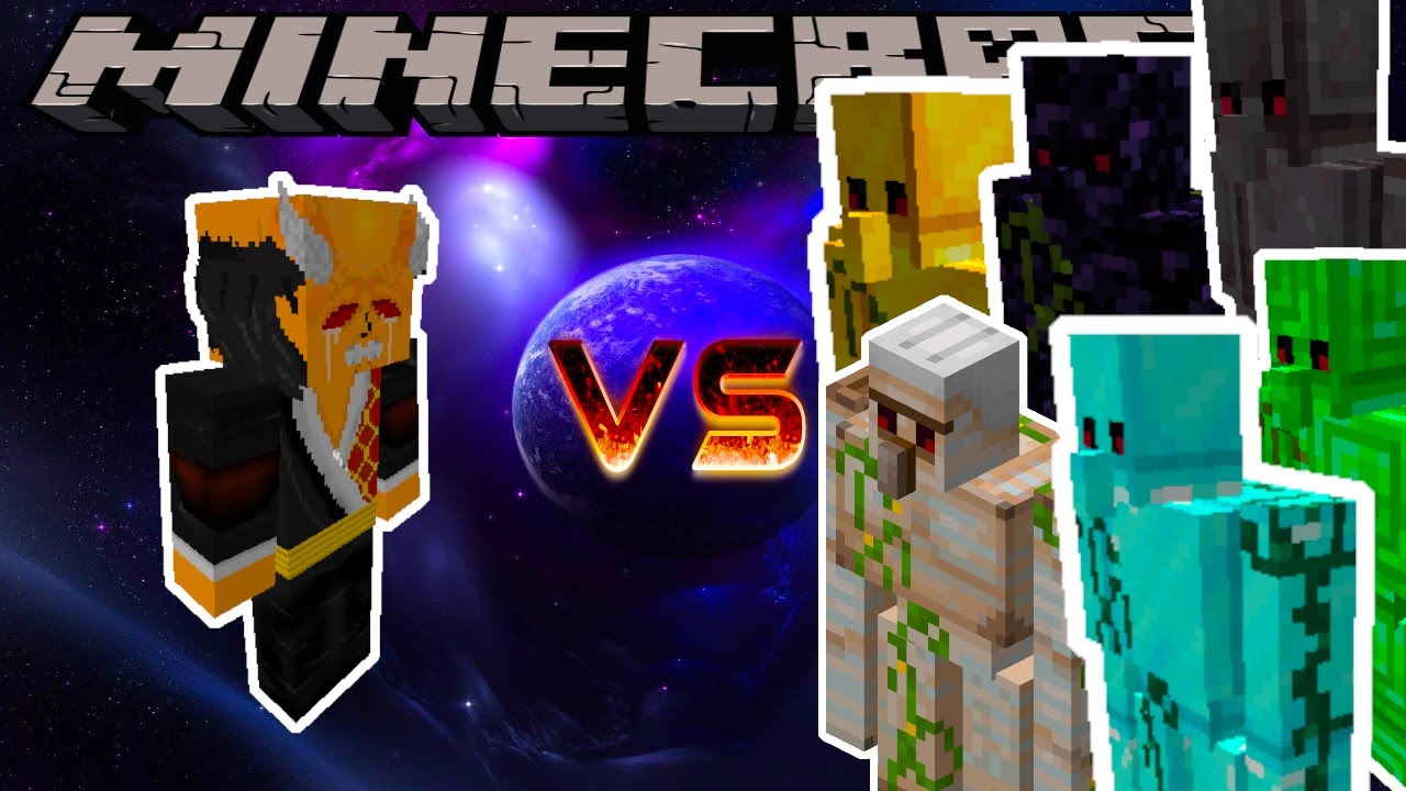 HANTENGU VS EXTRA GOLEMS - MINECRAFT 1.16.5 (MOB BATTLE) - YouTube