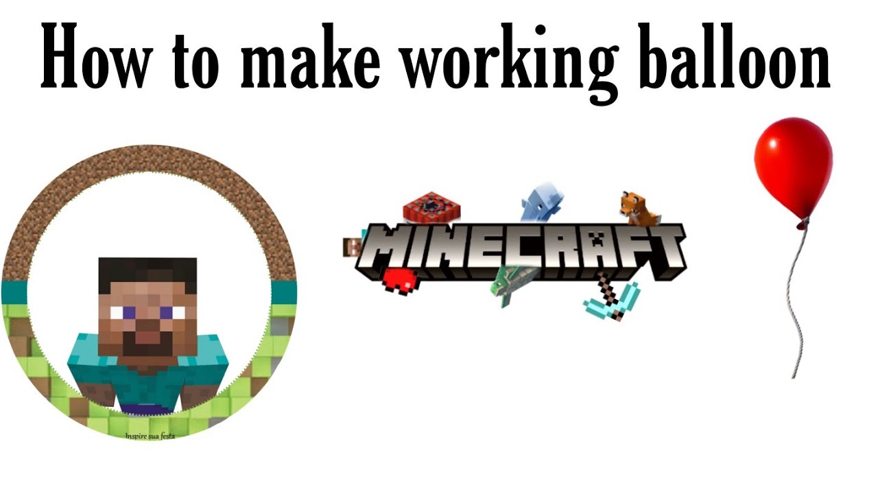 how to make working balloon in Minecraft - YouTube
