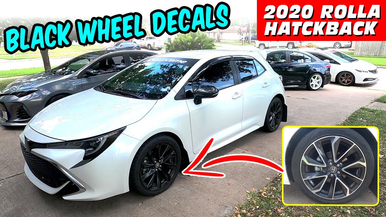 BEST MODS!!! 2020 Corolla XSE Hatchback Wheel decals - YouTube