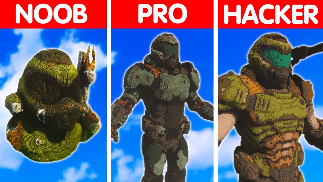 NOOB vs PRO vs HACKER Teardown Explosion | Doom Slayer - YouTube