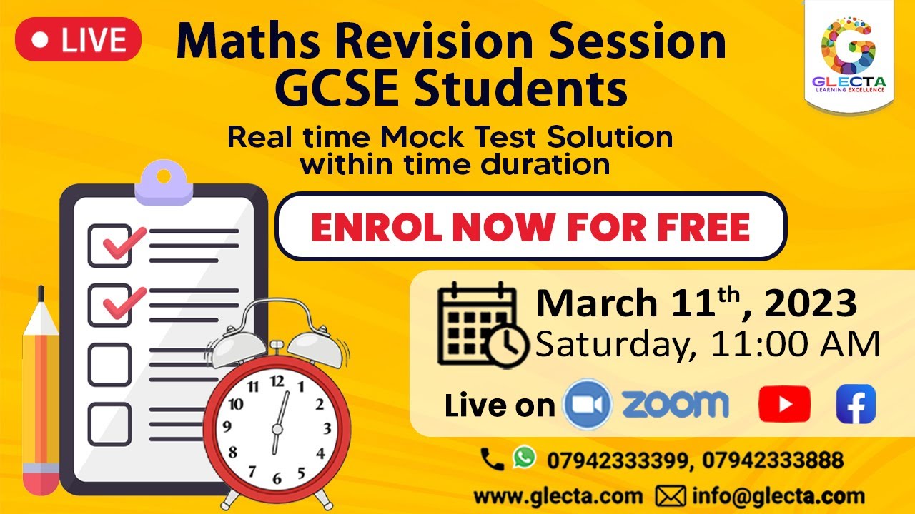 Maths Revision Session for GCSE Students | Solve Complete Mock Test ...