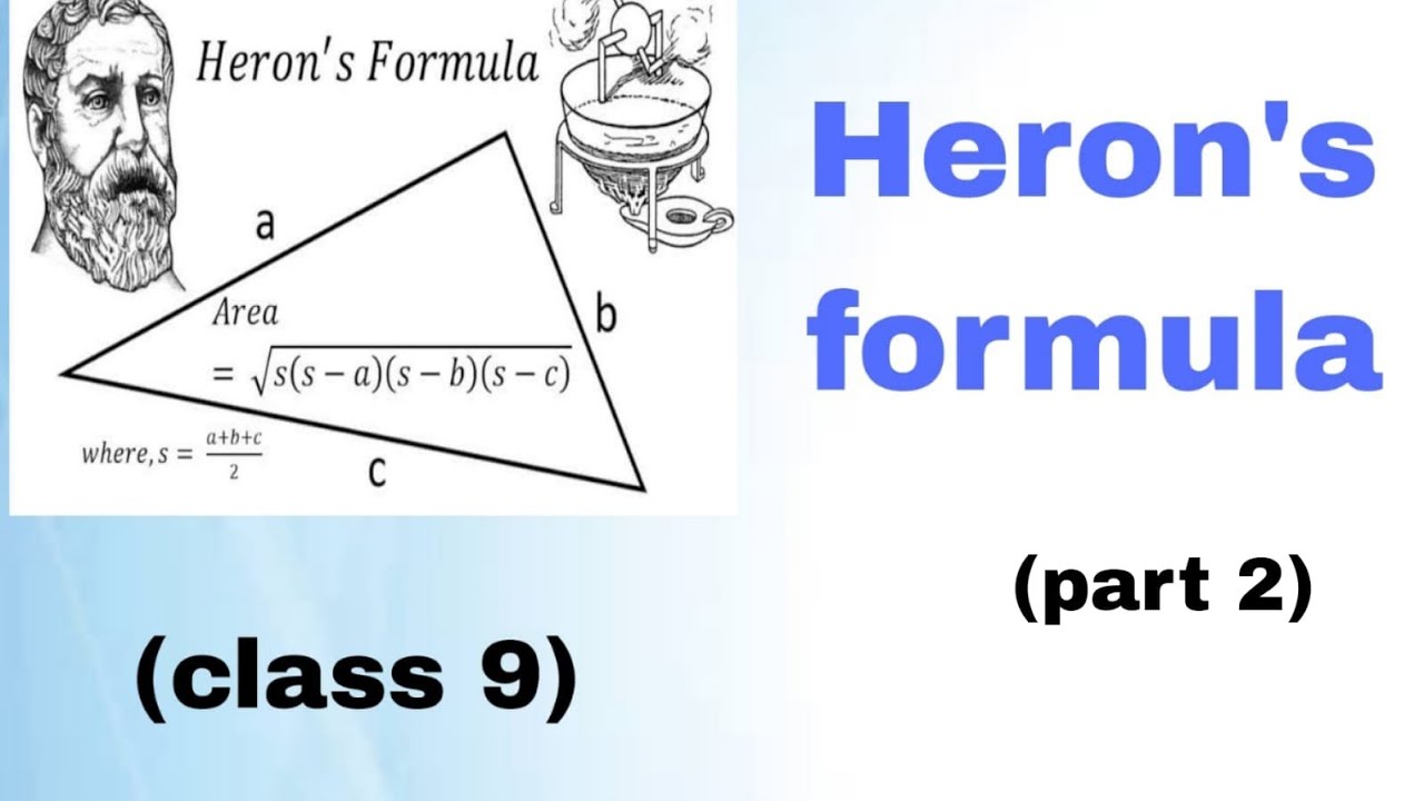 Heron's Formula Part (2) class 9 - YouTube