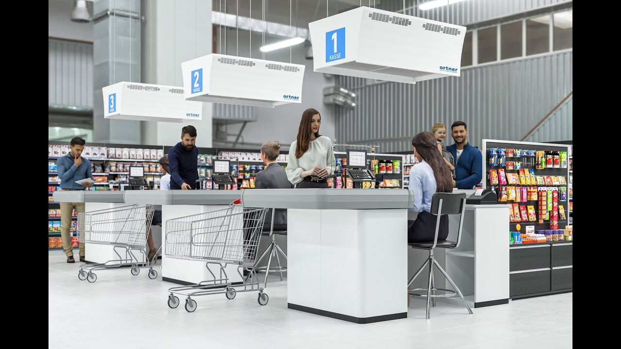Ortner Protection modules for checkout zones and reception zones - YouTube