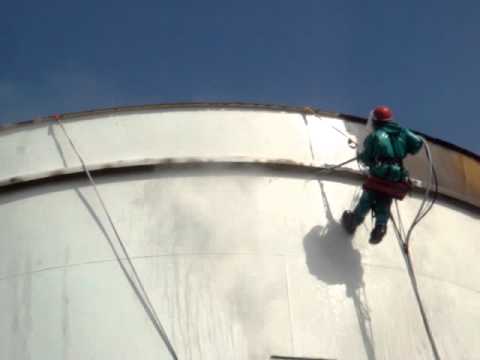 UHP Blasting Utilising Rope Access - YouTube
