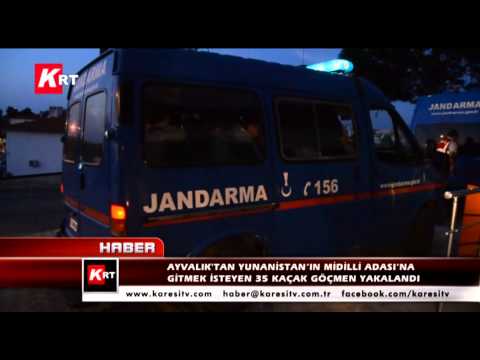 5 Ayvalık'tan Yunanistan’ın Midilli Adası’na Gitmek İsteyen 35 Kaçak Göçmen Yakalandı