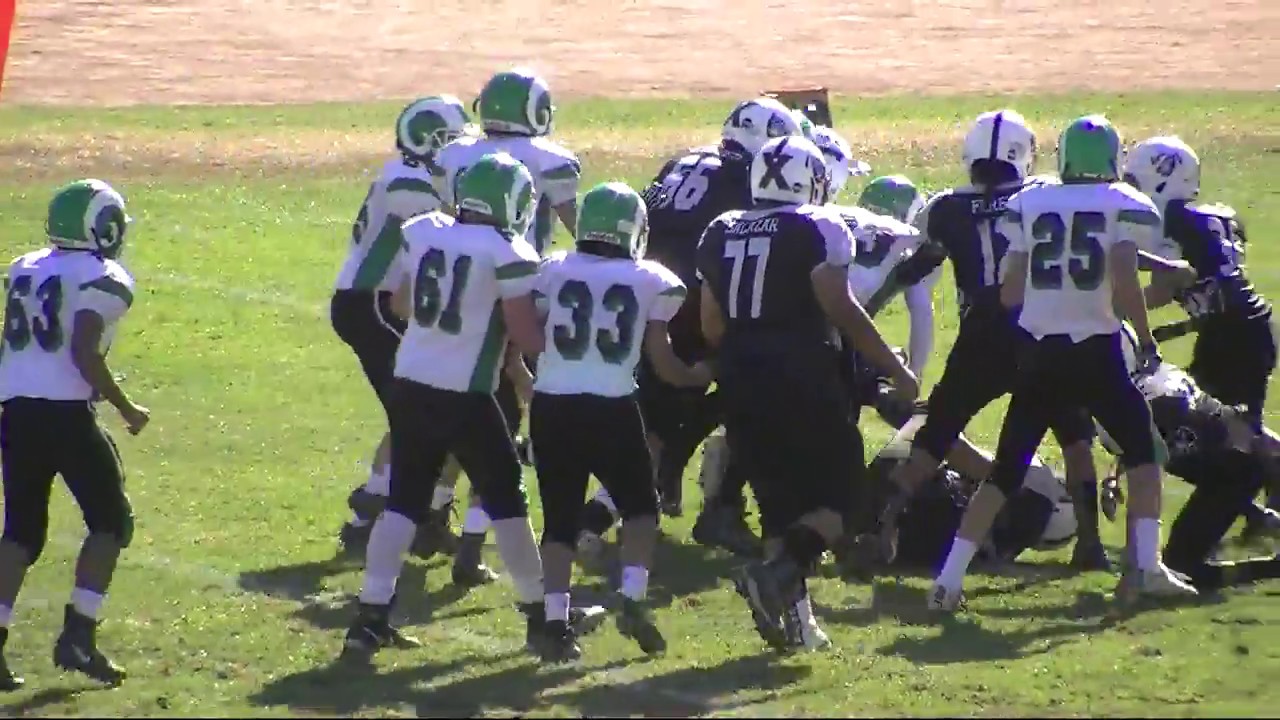 14u San Joaquin Jr Rams vs Modesto Raiders 1st Half - YouTube